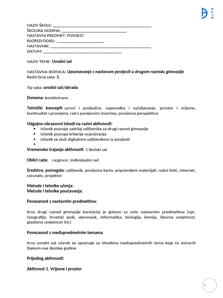 Uvodni Sat | PDF