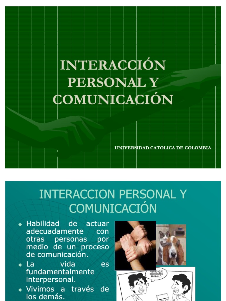 Interaccion Personal y Comunicación | PDF | Comunicación | Conocimiento