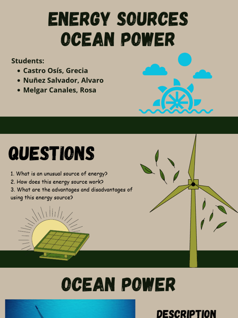 Ocean Energy: Pros and Cons | PDF