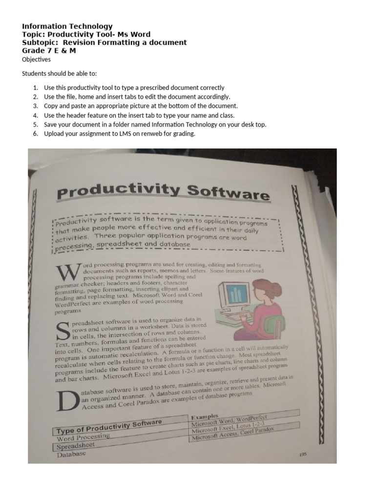 Information Technology Grade 7 Revision April 27, 2020 | PDF