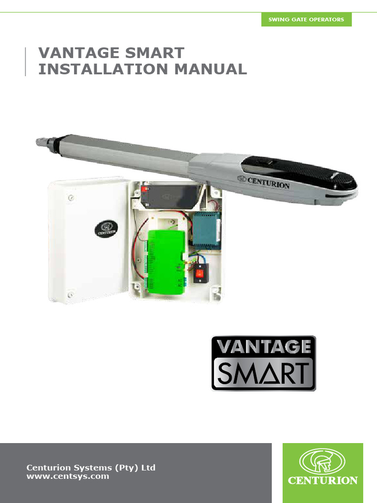 VANTAGE SMART Gate Operator Manual | PDF | Mains Electricity | Power Supply