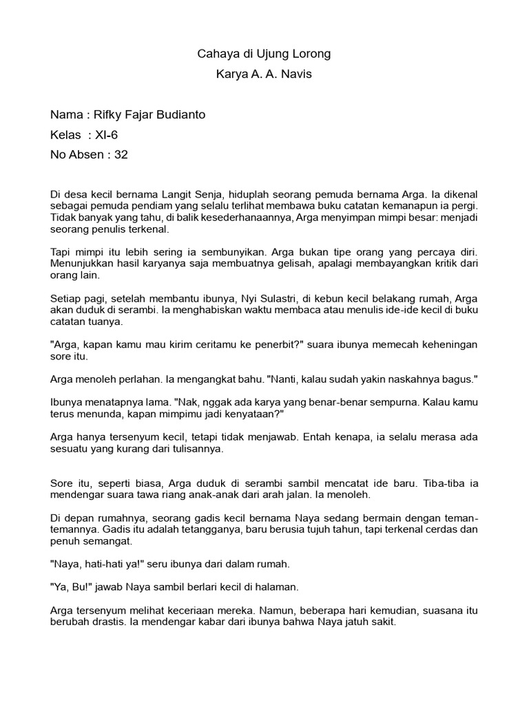 Cahaya Di Ujung Lorong | PDF