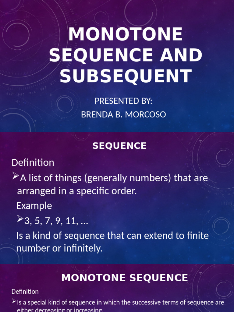Monotone Sequence and Subsequent | PDF