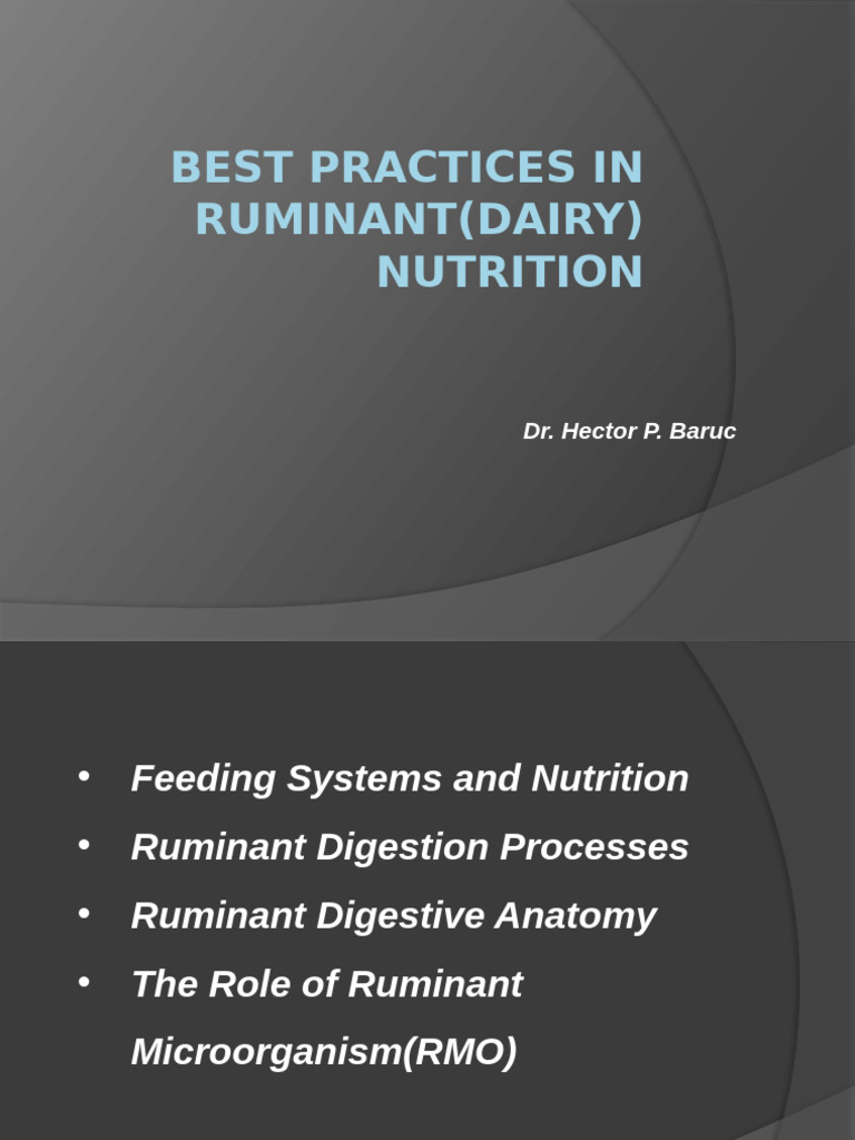 Ruminant Nutrition Best Practices Guide | PDF | Ruminant | Magnesium