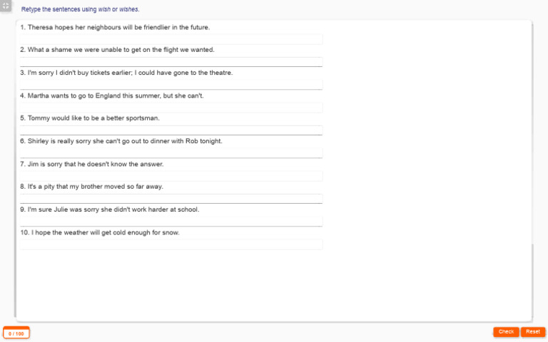 Skills 2 U2 Wish Rephrasing | PDF