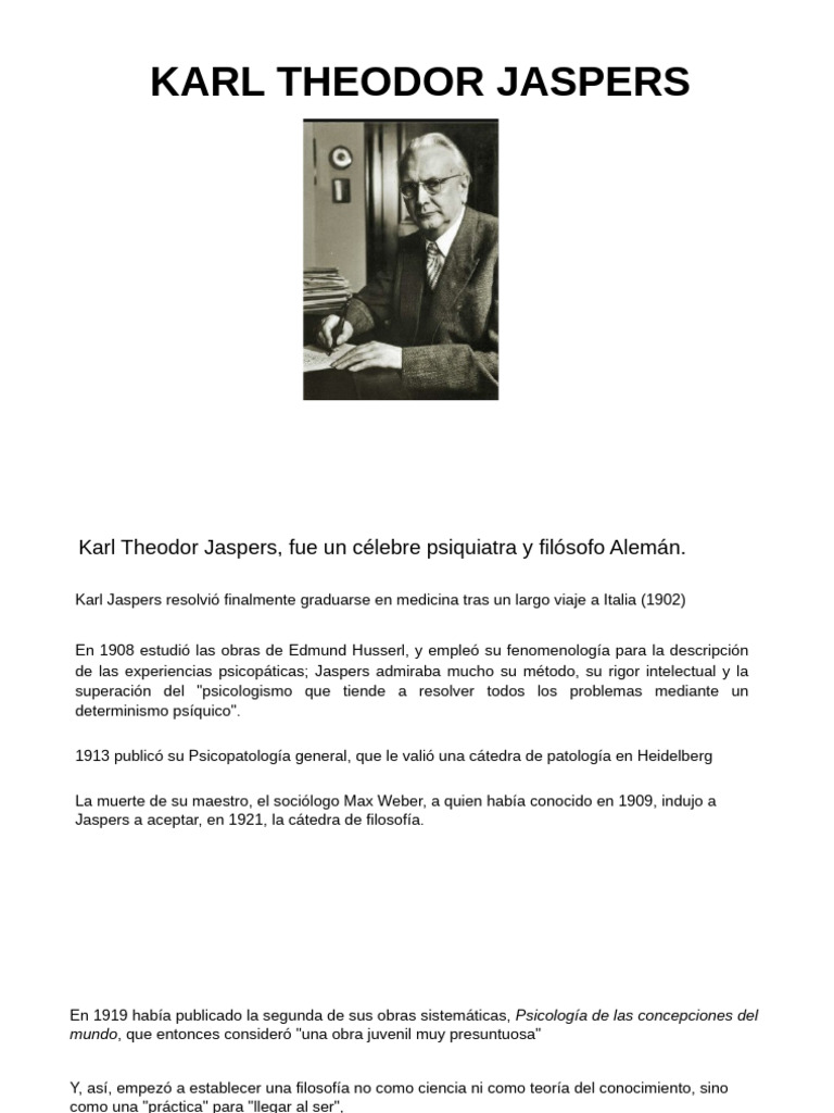 Karl Jaspers | PDF | Educación en artes liberales | Epistemología