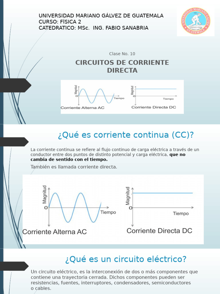 Clase+10 +Circuitos+de+Corriente+Directa | PDF | Resistencia Eléctrica ...
