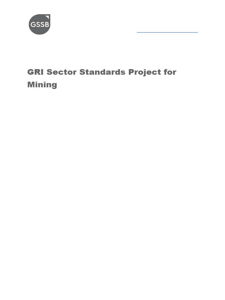 Gri Mining Sector Standard WG Terms of Reference | PDF | Mining | Economies