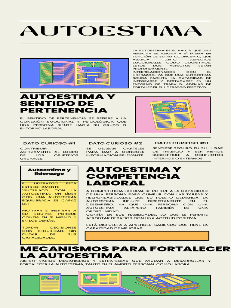 Infografía de Periódico Moderno Ordenado Colorido | PDF | Autoestima ...