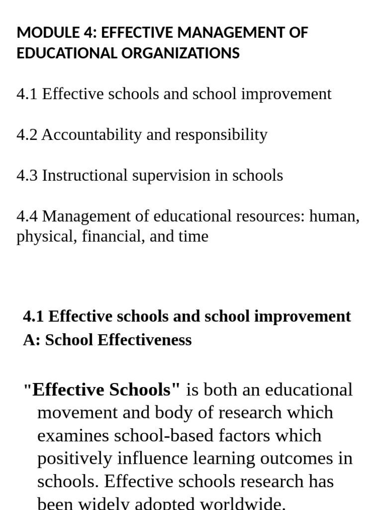Ea 300 Module Four Slides | PDF | Teachers | Accountability