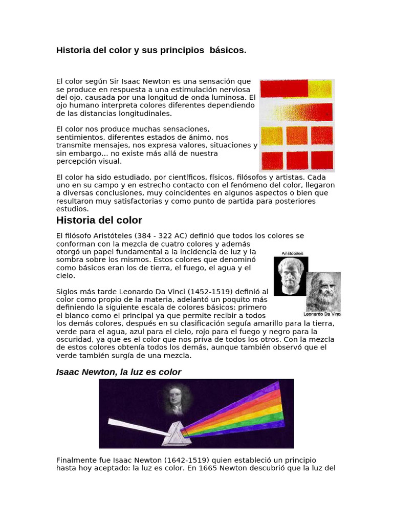 Teoria Del Color | PDF | Color | Amarillo