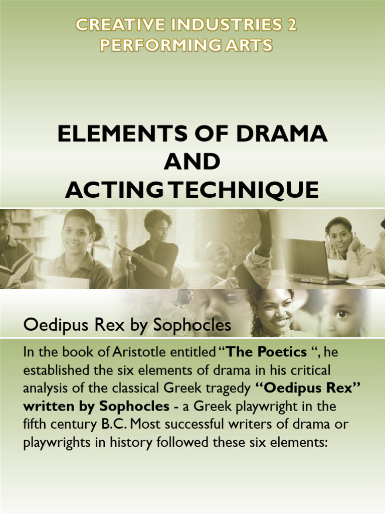 Elements of Drama and Acting Techniques | PDF | Acting ...