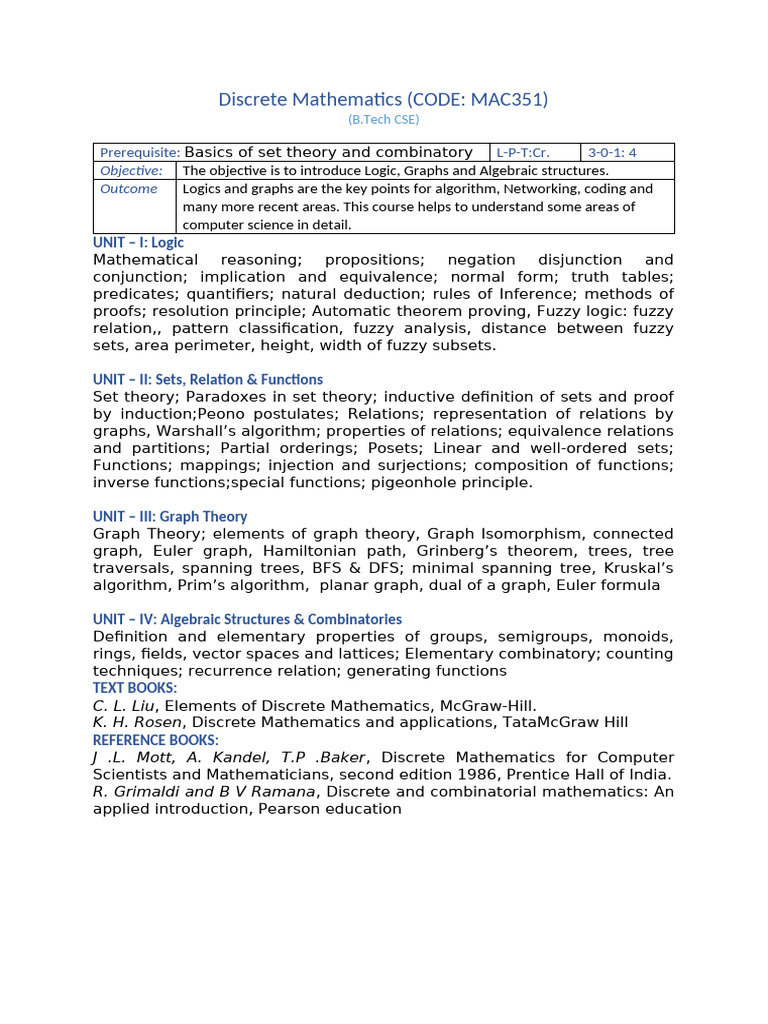 Discrete Mathematics | PDF