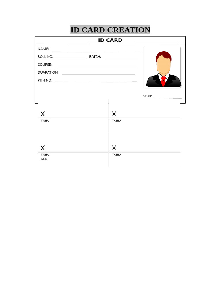 Id Card Creation | PDF