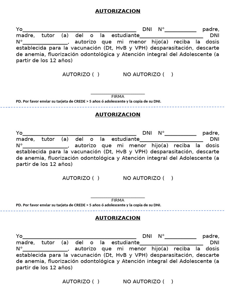 Autorizacion Posta | PDF