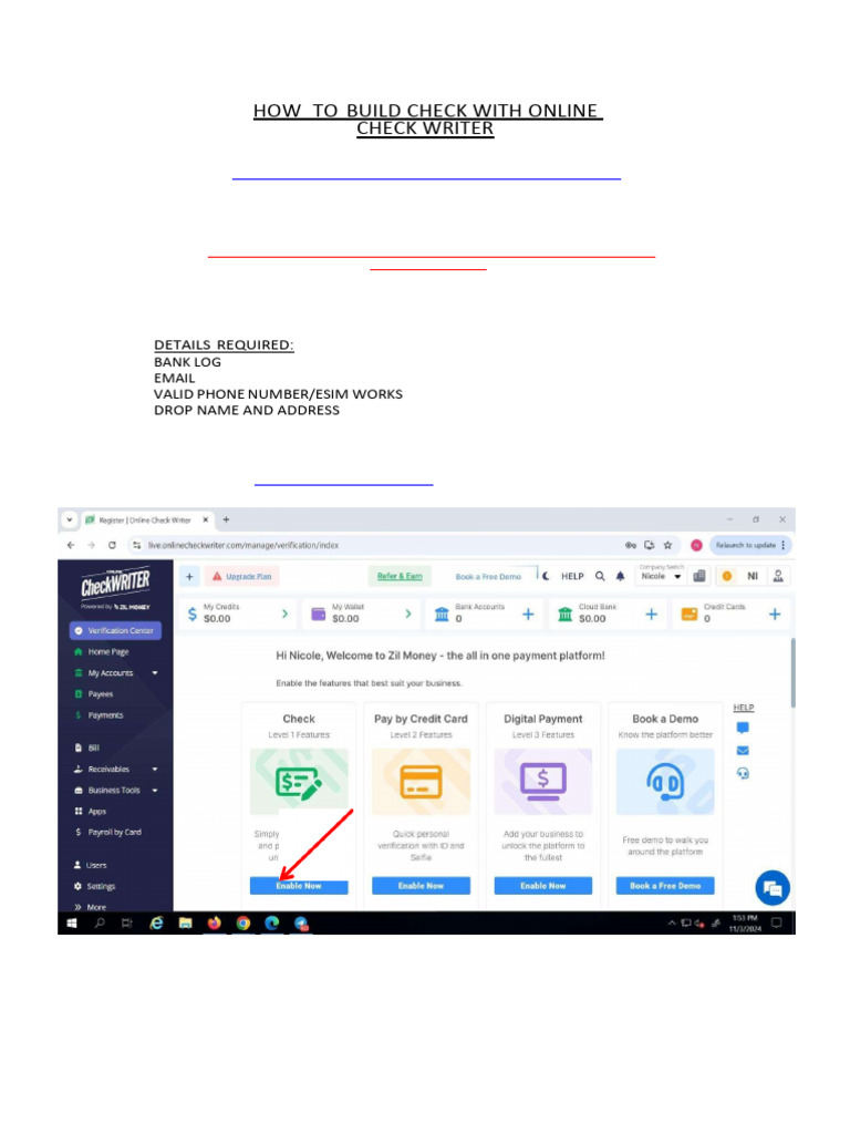 How To Build Check With Online Check Writer | PDF