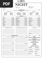 Vampire Revised Quickstart Sheet | PDF