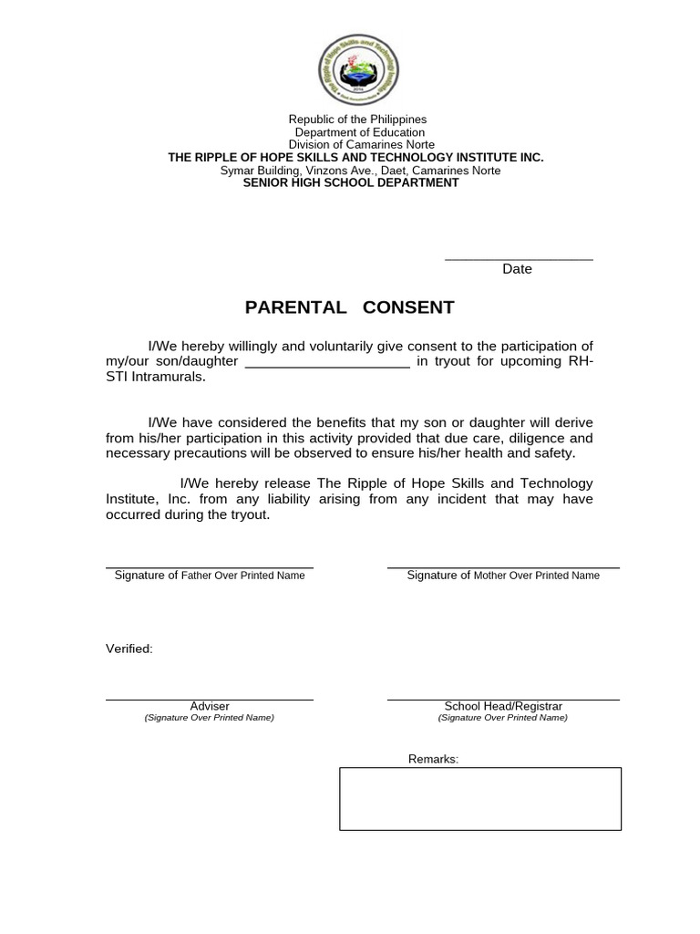 Parents Permit Players | PDF