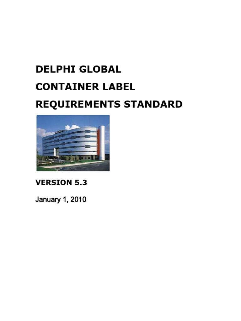 Global Container Label Requirements Standard | PDF | Packaging And ...
