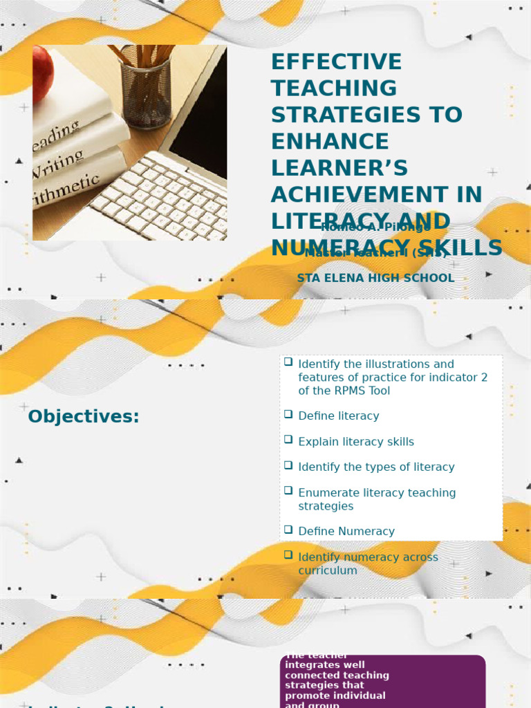 Enhancing Literacy and Numeracy Skills | PDF | Reading Comprehension ...
