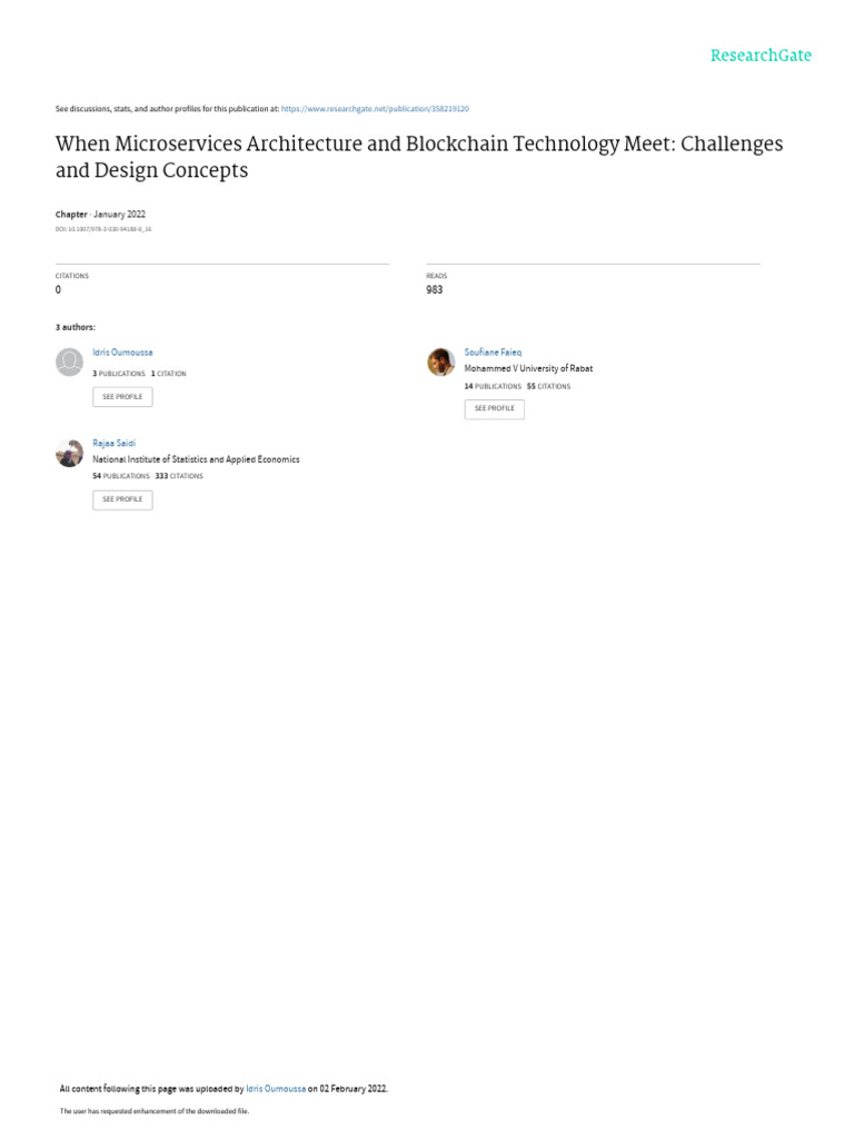 When Microservices Architecture and Blockchain Technology Meet: Challenges and Design Concepts ...