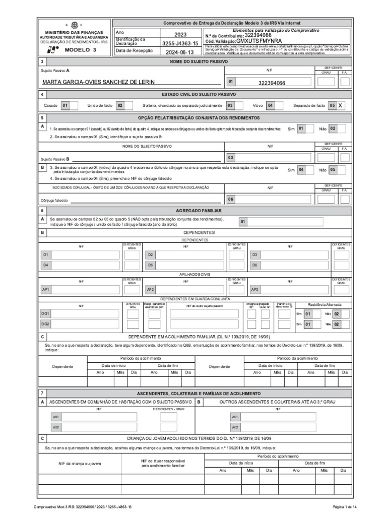 Documento #8 - Marta Sanchez de Lerin... Tax Return - Final Proof of ...