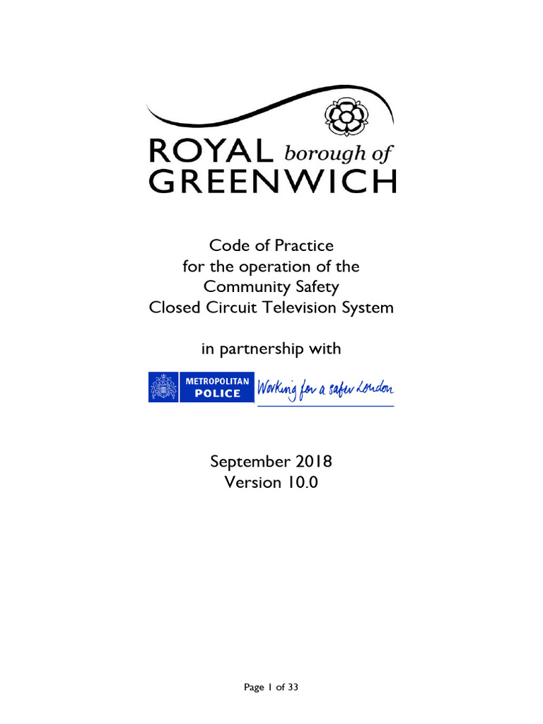 CCTV Code of Practice | PDF | Closed Circuit Television | Crimes