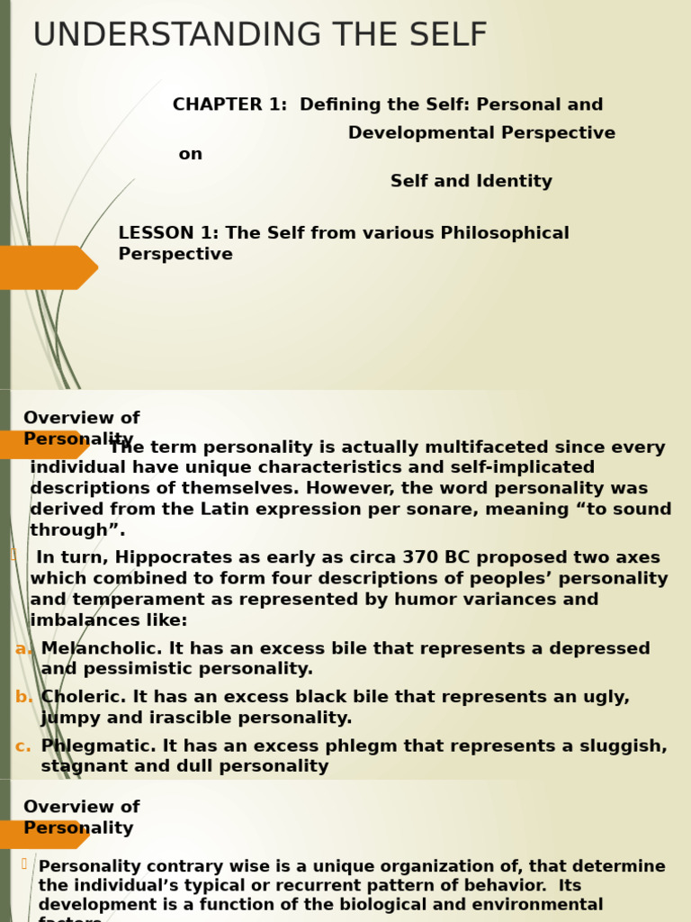 LESSON-1 | PDF | Soul | Philosophy Of Self