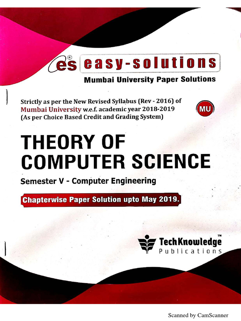 Tcs Es 2019 Easy Solution Textbook For Tcs | PDF | Automata Theory ...