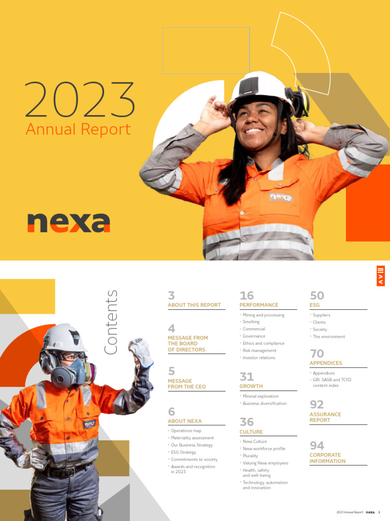 Nexa Resources S.A. - Sustainability Annual Report 2023 | PDF | Sustainability | Economies