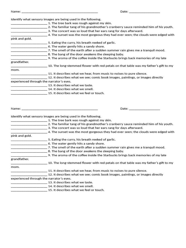 English9 - Q32 - Sensory Images | PDF