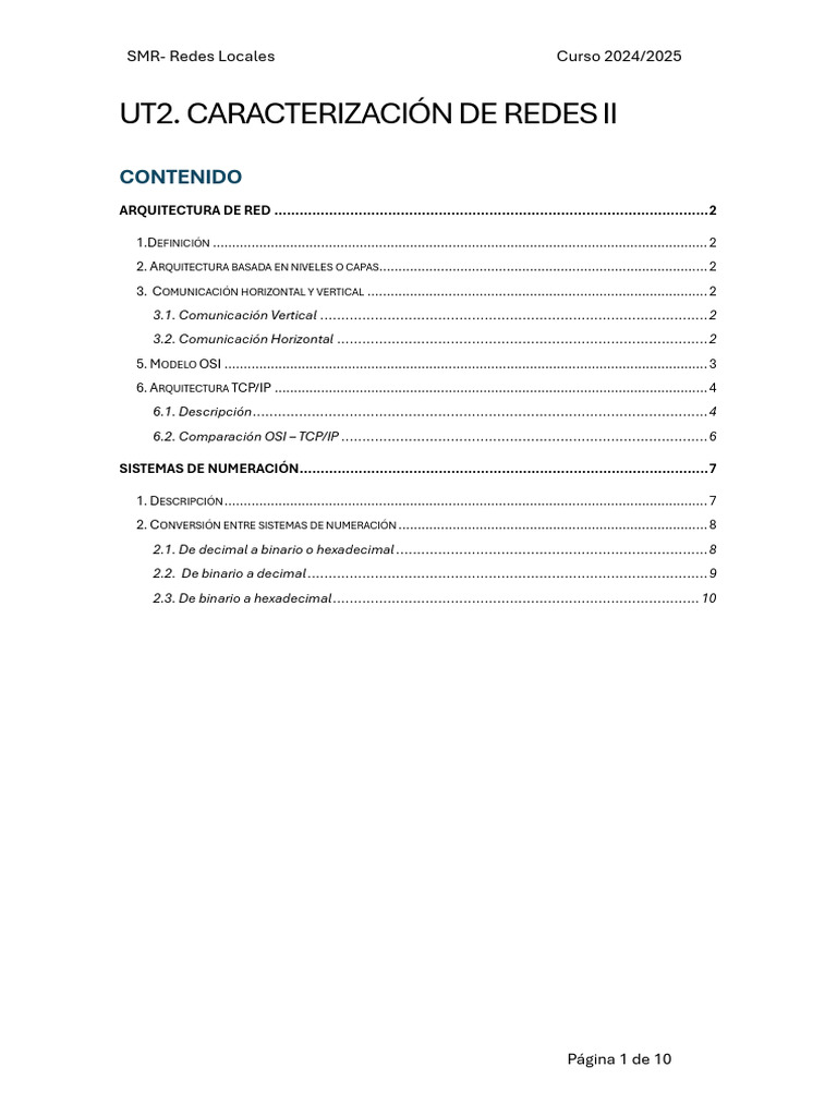 SMR - Ut2 | PDF | Red de computadoras | Modelo osi
