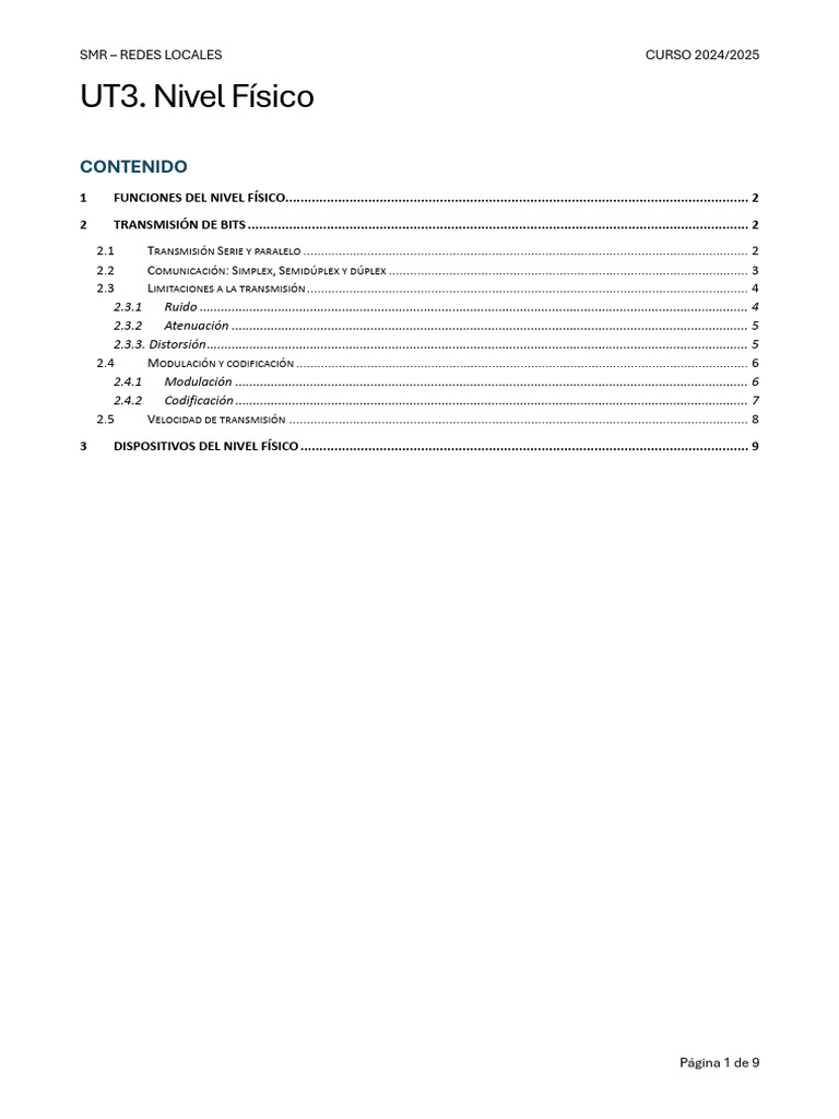 SMR - Ut3 | PDF | Modulación | Duplex (Telecomunicaciones)