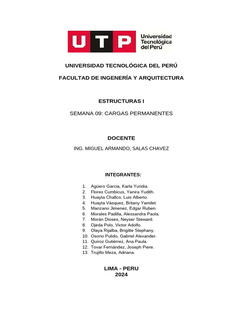 Semana 09 - Estructuras I | PDF