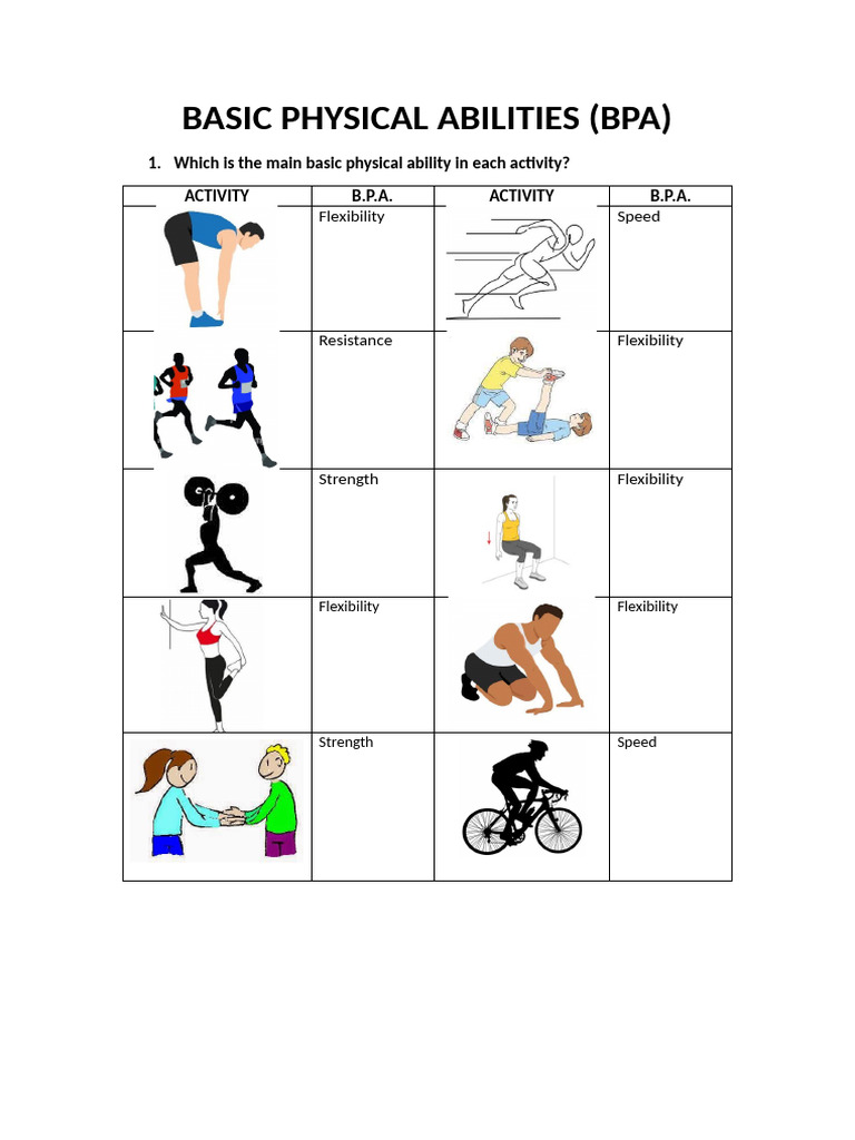 Basic Physical Abillities 4º ESO Patrick | PDF | Aerobic Exercise ...