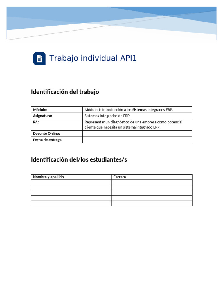 API1 - Sistemas Integrados ERP | PDF | Planificación de recursos empresariales | Business