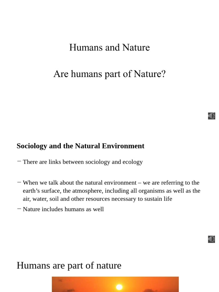 Humans and Nature | PDF