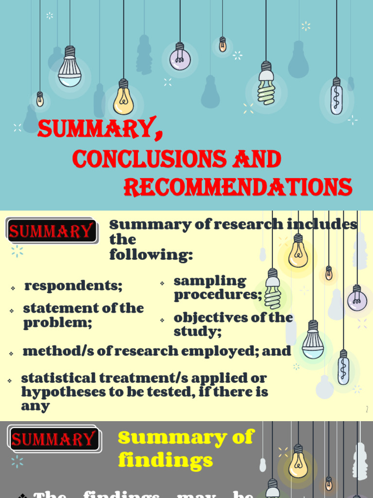 Summary Conclusion and Recommendation PR2 | PDF | Science, Technology ...