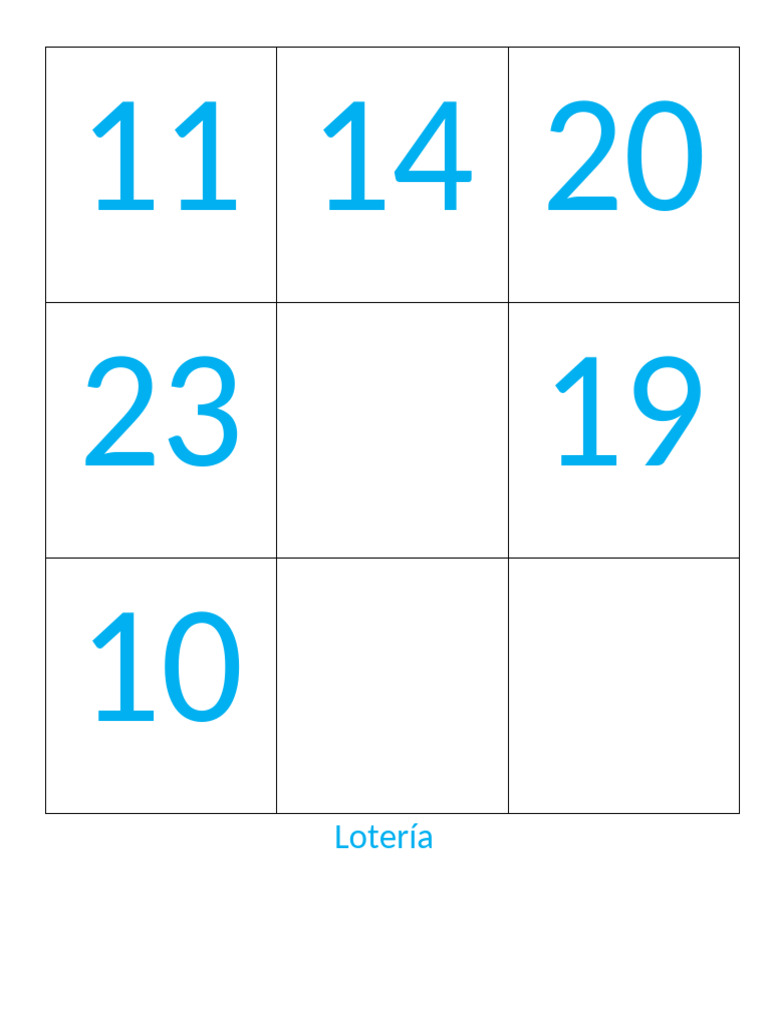 Loteria Numeros | PDF