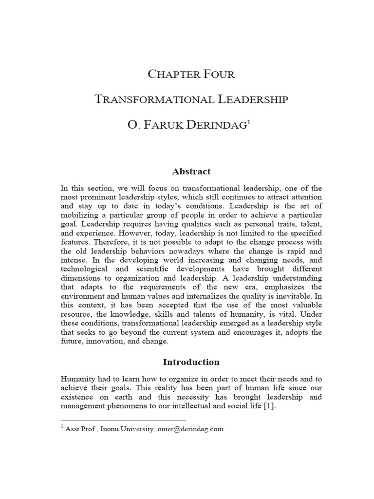 A Handbook of Leadership Styles - (Chapter Four) | PDF ...