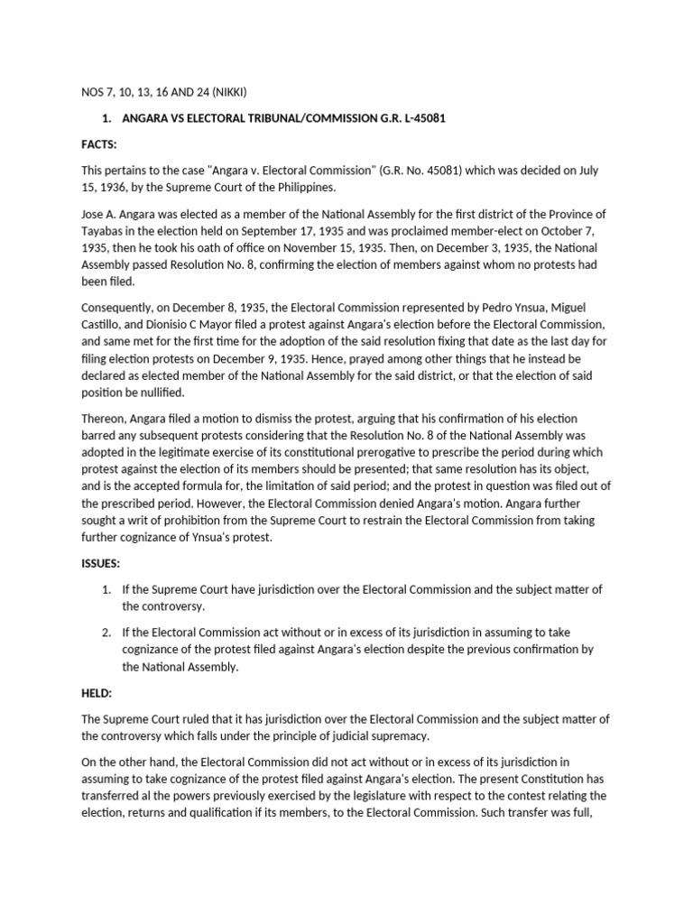 Case Digest Consti | PDF | Mandamus | Injunction