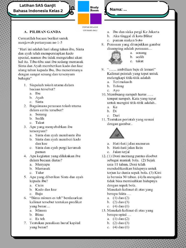 SAS Ganjil Kelas 2 BIndo | PDF