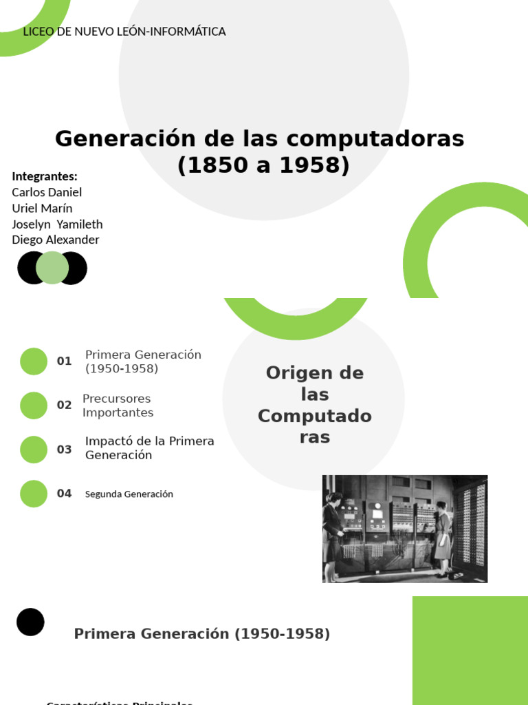 Generación de Las Computadoras (1850 A 1958) | PDF | Informática ...