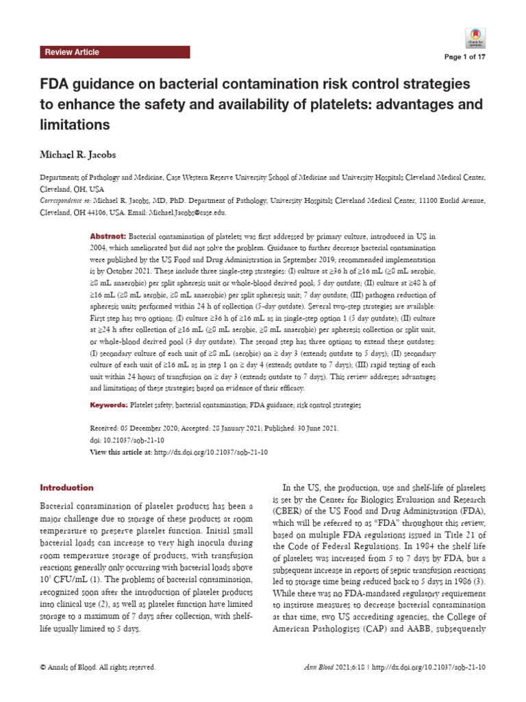 Aob 06 18 | PDF | Blood Transfusion | Platelet