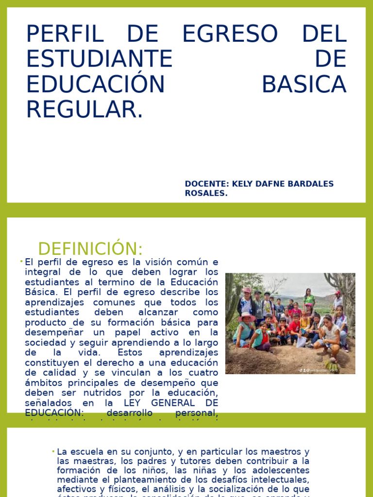 Perfil de Egreso Del Estudiante de Educación Basica | PDF | Sociedad ...