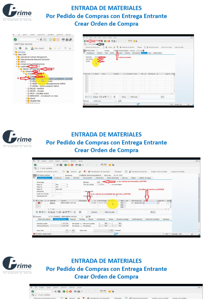 Entrada Materiales Parte 3 | PDF