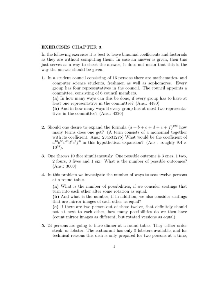 Exerchap 3 | PDF | Mathematical Proof | Numbers