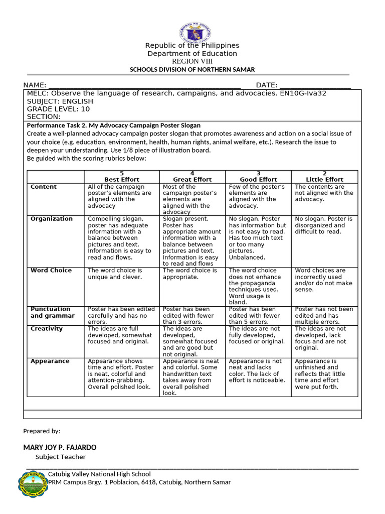 My Advocacy Campaign Poster | PDF | Cognition | Human Communication