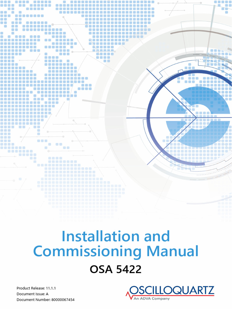OSA 5422 11.1.1 Installation and Commissioning Manual | PDF | Legal ...