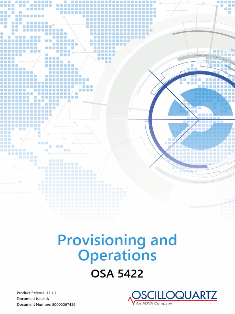 OSA 5422 11.1.1 Provisioning and Operations | PDF | Legal Liability | Computer Network